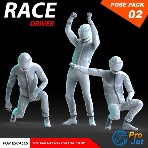 🏎️ RACE DRIVER・ STL File for 3D printing・Cults
