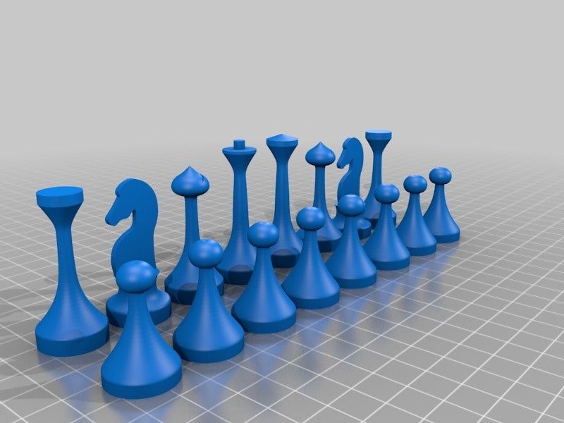 Free STL file Modern chess pieces・3D printing template to download・Cults
