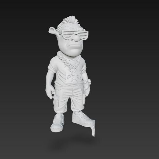 🦸 3D Printable Urban Shrek (Gangster Style)・ STL File for 3D printing・Cults