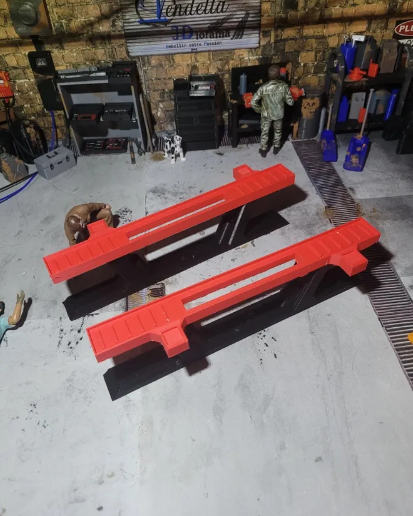 arquivo STL 1/24 Rampes d'alignement de roue / Wheel alignment ramp ...