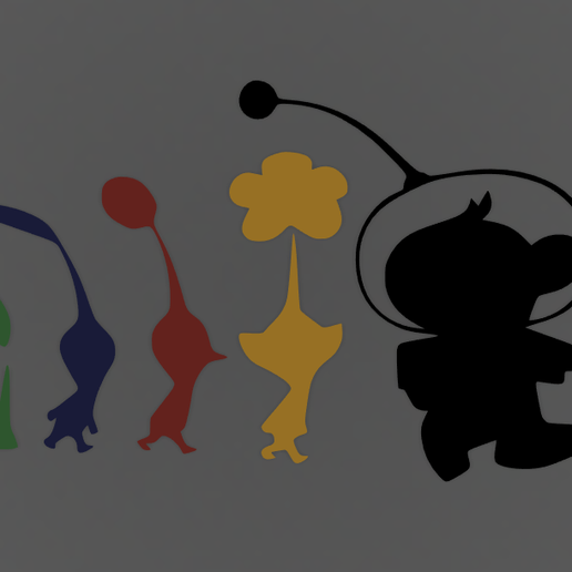 STL file PIKMIN 4 WALL ART 🎨 ・3D printable design to download・Cults