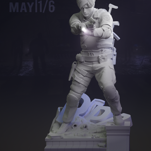 🗿 Leon S. Kennedy STL - Escultura Yongblood・Archivo 3D para Impresión ...