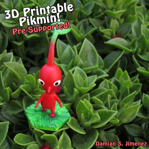 🎲 Red Pikmin 3D Printable model, pre-supported・ STL File for ・Cults