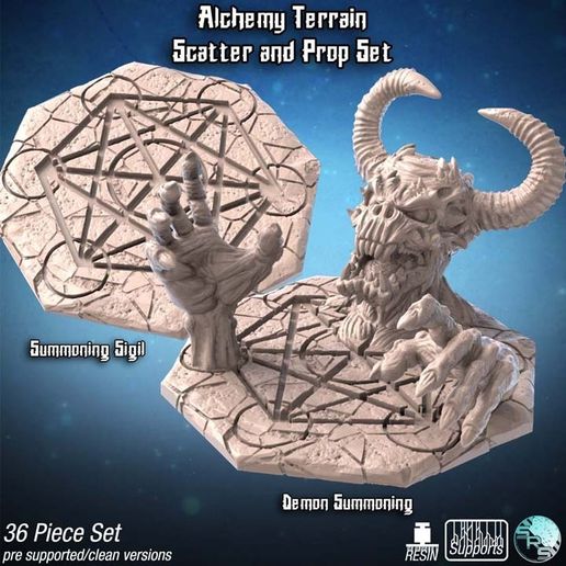 🎲 Alchemy Themed Terrain Set・ 3D File for ・Cults