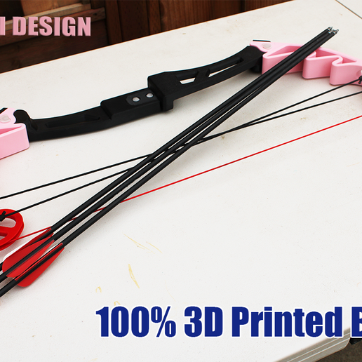 💯 100% 3D Printed Compound Bow・ STL File for 3D printing・Cults