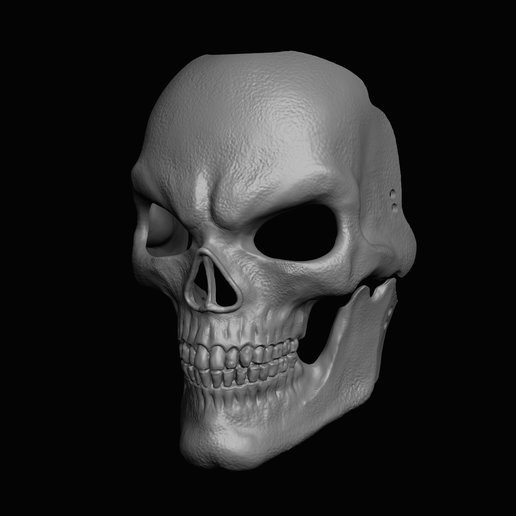 💀 Skull Mask STL File – 3D Printable Horror Costume Prop, Halloween ...