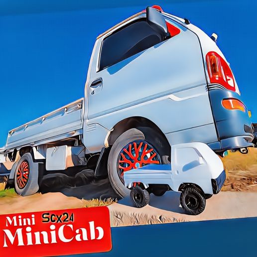 🚚 Axial Scx24 Mitsubishi MiniCab U42T・ STL File for 3D printing・Cults