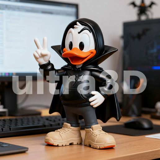 🦆 Donald Duck Bat Hoodie Figure・ STL File for 3D printing・Cults