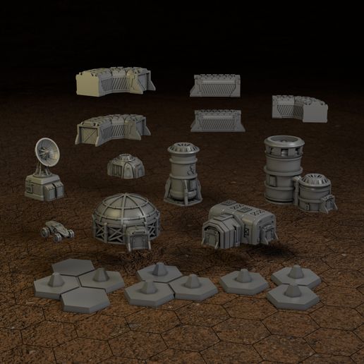 🌙 Moone Base for American Mecha・ 3D File for 3D printing・Cults