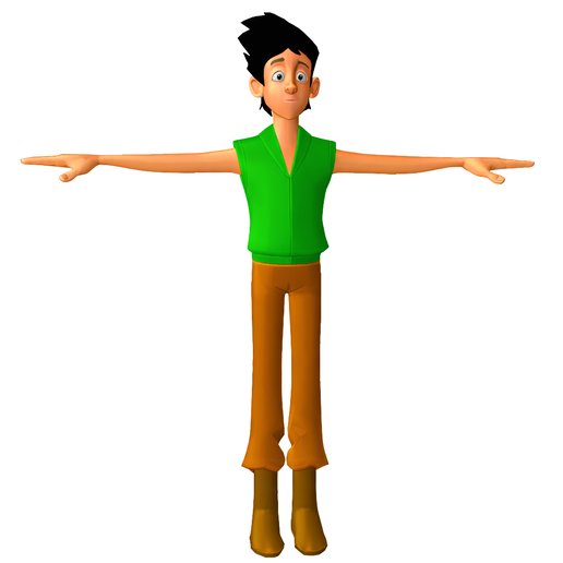 ♂️ Cartoon Male Character T-Pose・ STL File for 3D printing・Cults