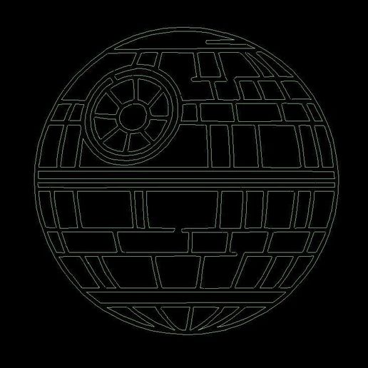 ⭐ Star Wars Death Star DXF・Archivo DXF para Mecanizado CNC - Corte por ...