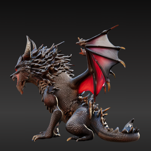 STL file 3D Model of Scary Dragon 🐉 (OBJ)・3D printable model to ...