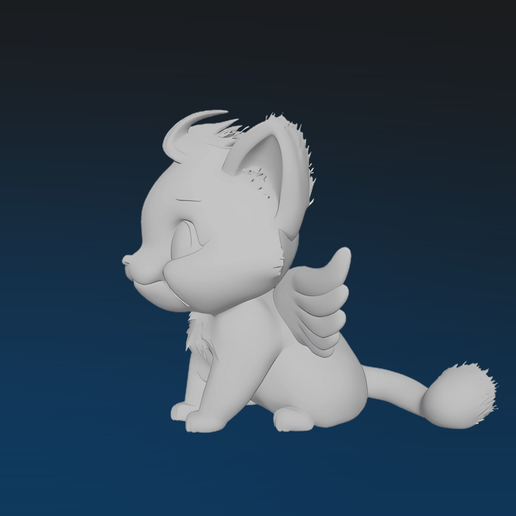 STL file Gatito Ángel Chibi – Figura Tierna con Alitas 👾 ・3D printing ...