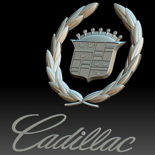 🚗 Cadillac logo auto car logotype・ STL File for ・Cults