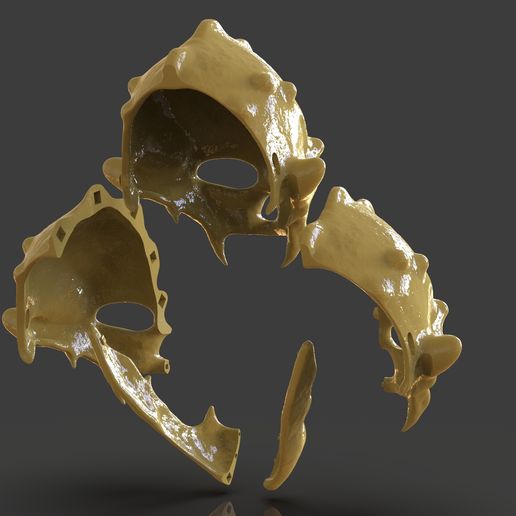 OBJ file Renegade Skull Helmet Mask 💀 ・3D printer design to download・Cults