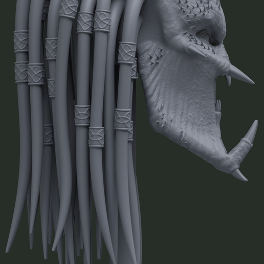 👽 Predator head・Archivo STL para ・Cults