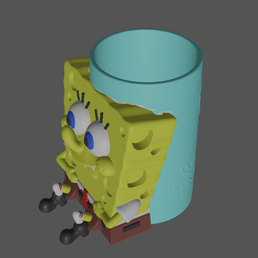 STL file Sponge Bob pen holder 🧽 ・Model to download and 3D print・Cults