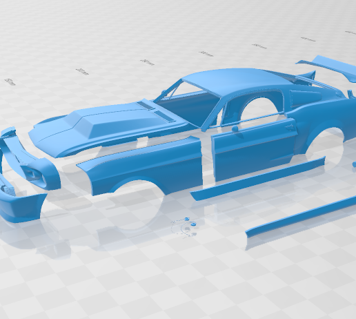 🚙 Ford Mustang Shelby GT500 Eleanor 1967 - Body Car STL Model・ 3D File ...
