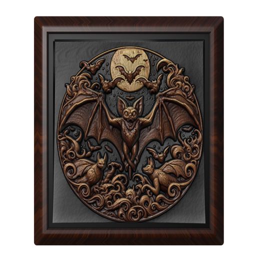 3D file Bat animal wall art relief wall decor 🦇 ・3D printing template ...