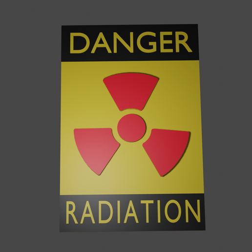 STL file Radiation Danger Sign 🚨 ・Design to download and 3D print・Cults