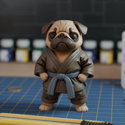 🐶 PUG KIMONO - READY FOR PRINT・Free STL File for 3D printing・Cults