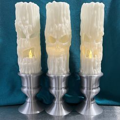 3D printer Creepy Candles Set of 5 + Candlestick - Easy Print • made with X1C・Cults