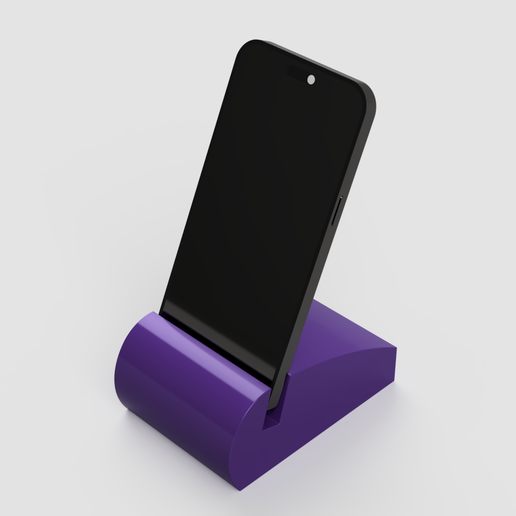 📞 Curved Phone Stand・Free STL File for ・Cults