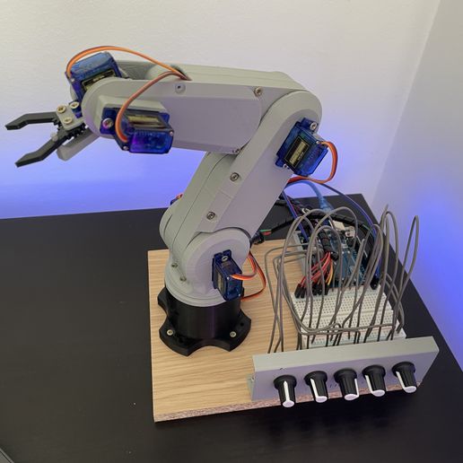 💪 Bras robotique, bras robotique 5 axes, arduino・Fichier STL pour ・Cults