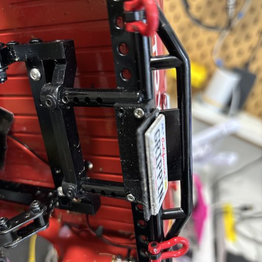 STL file License plate holder for stock rc4wd Trail finder 2 rear ...