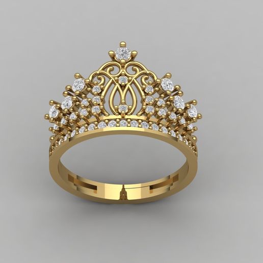 3D file Crown Ring Womens Rings For Women STL 3DM 👑 ・3D printable model to download・Cults