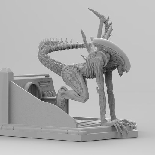 👽 Alien Xenomorph Sewer Escape 3D Printing Diorama・ 3D File for ・Cults
