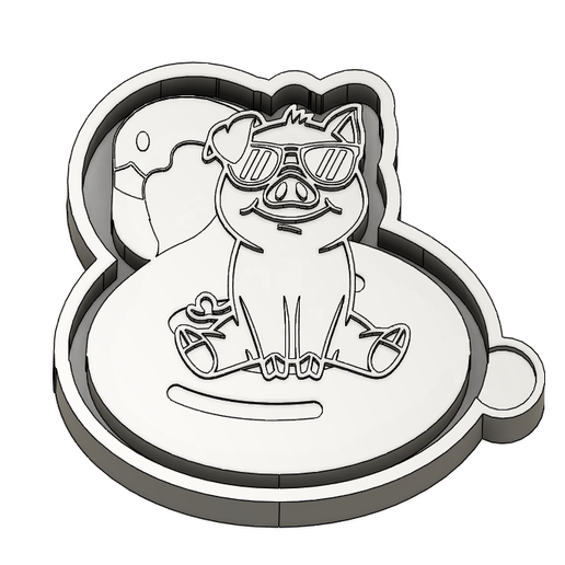 🎨 Piggy Floatie Freshie STL・ STL File for 3D printing・Cults
