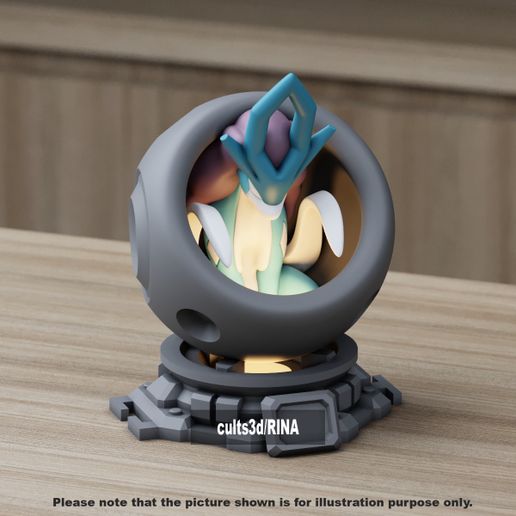 🐉 Suicune healing machine pods・ STL File for 3D printing・Cults