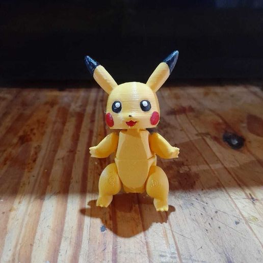 🐉 articulated pikachu - flexible・ STL File for 3D printing・Cults