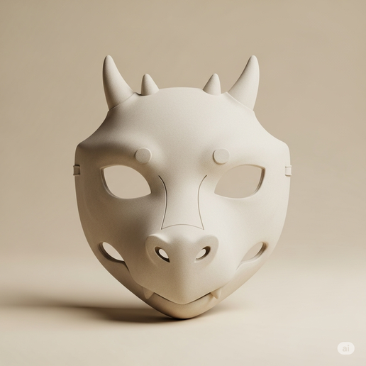 🐉 Dragon Fantasy Mask・ STL File for 3D printing・Cults