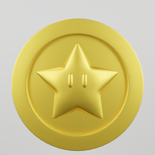 3D file Star Coin (Mario) ⭐ ・Model to download and 3D print・Cults