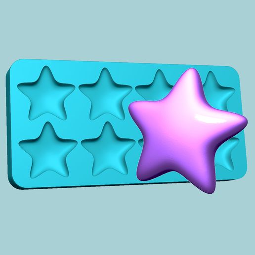 🍬 Jelly Candy Star Molding - Gummy Mould・ STL File for 3D printing・Cults