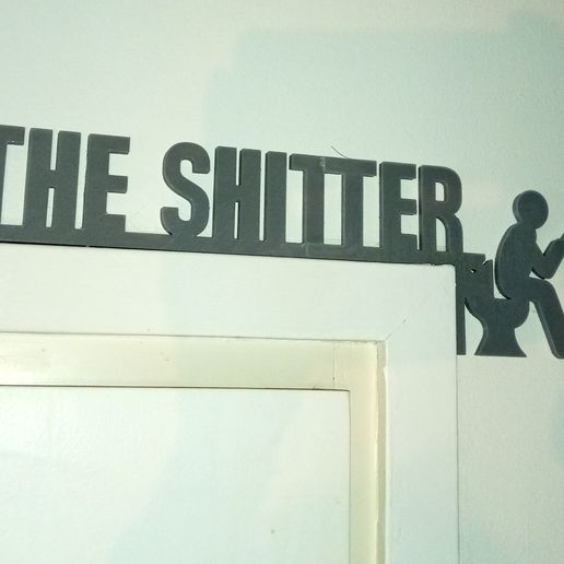 🚽 The Shitter sign 2・ STL File for 3D printing・Cults