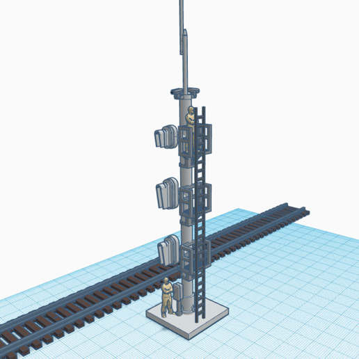 🚆 TRACK SIGNAL LIGHT / 3 SIGNAL VERSION /LED READY・ STL File for 3D ...