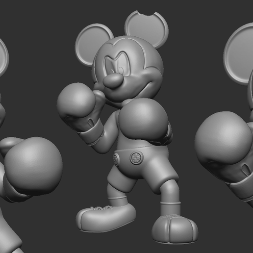 STL file MICKEY MOUSE BOXING 🐁 ・3D print design to download・Cults