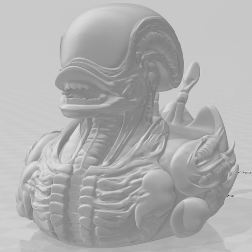 👽 Xenomorph alien duck・Free STL File for 3D printing・Cults