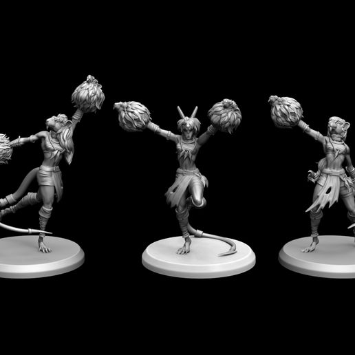 🐀 Rat Cheer Squad (unsupported)・ 3D File for ・Cults