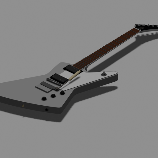🎸 Low poly Gibson Explorer guitar・ OBJ File for 3D printing・Cults