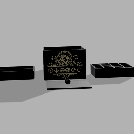 📦 Organizer Box for RPG – Dice Hoarder Dragon・ STL File for 3D printing ...