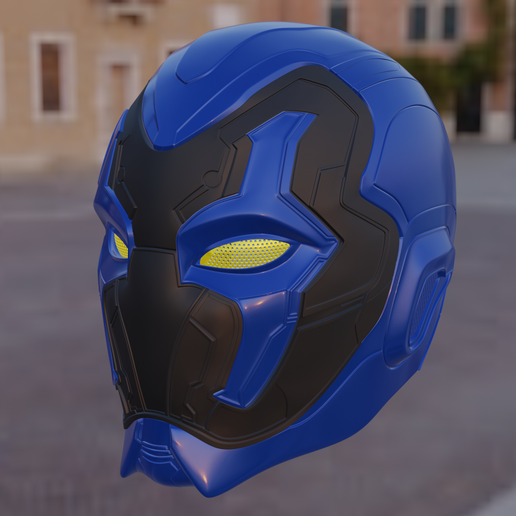 3D file Blue Beetle Helmet STL FILE 🪲 ・3D printer model to download・Cults