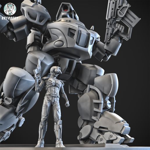 ⚙️ Overweight Gear Jaeger 75mm Plus Pilot・ 3D File for ・Cults