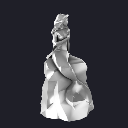 🧜‍♀️ Mermaid Sculpture 3D MODEL・ 3D File for 3D printing・Cults