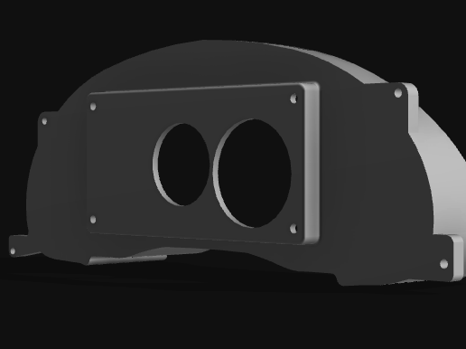 🐎 SN95 Mustang Holley 6.86 Pro Dash Mount (1994-2004)・Archivo 3D para ...