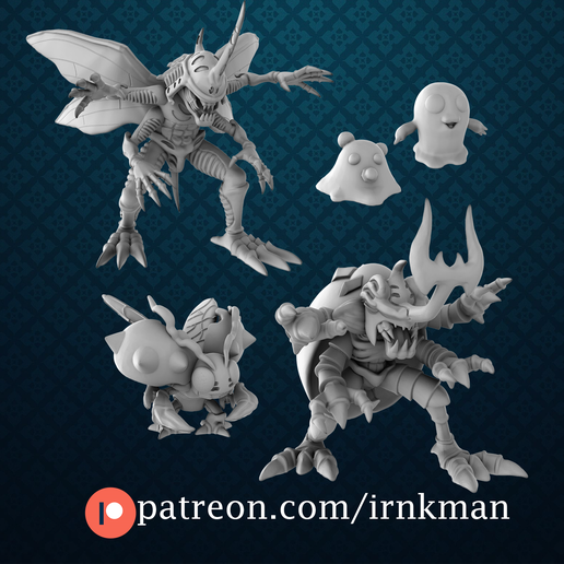 🐉 Kabuterimon Digivolution Line (Digimon)・ STL File for 3D printing・Cults