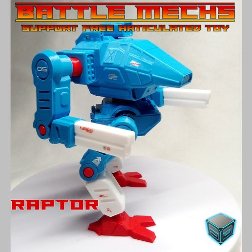 🤖 Raptor - Battle mech・ STL File for 3D printing・Cults